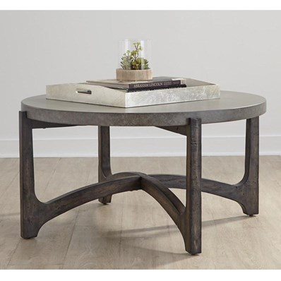 Grey / Black Concrete Top Coffee Table
